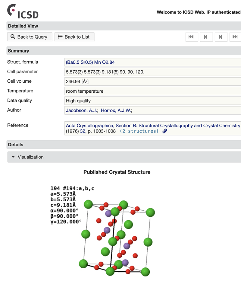 Inorganic Crystal Structure database now accessible via KTH Library | KTH